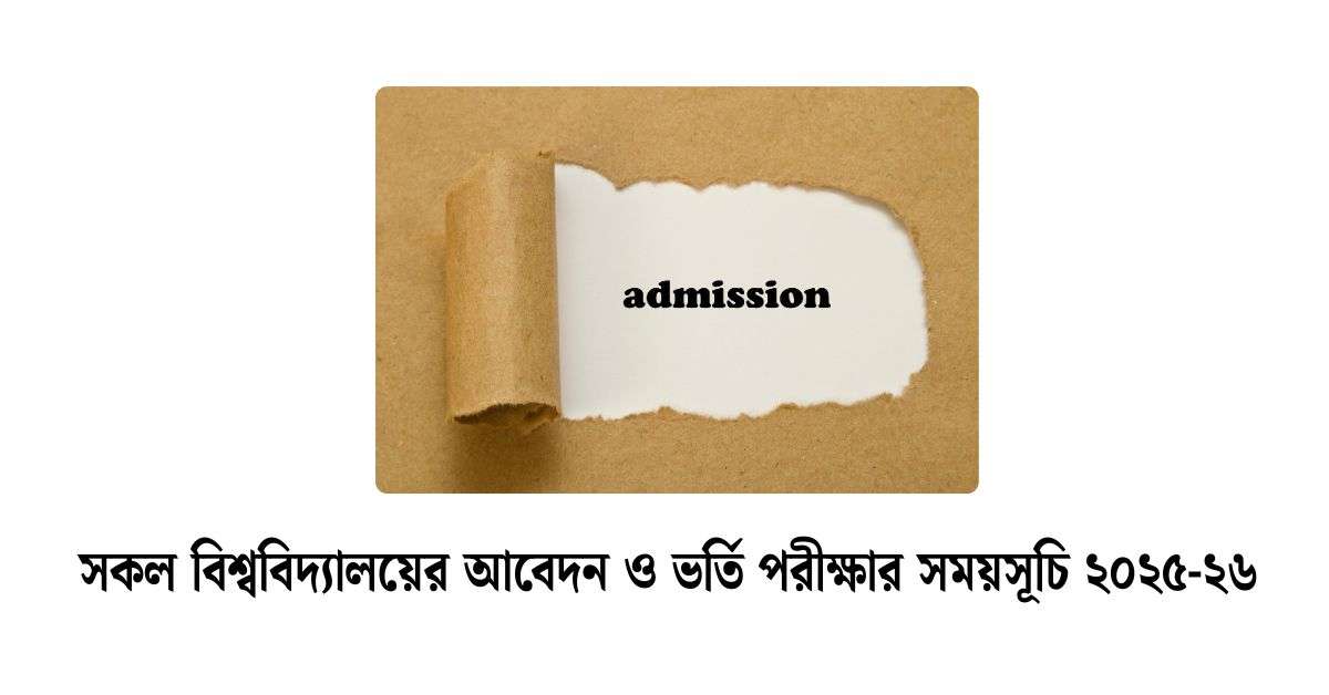 All University Admission Date - Admission Circular 2025