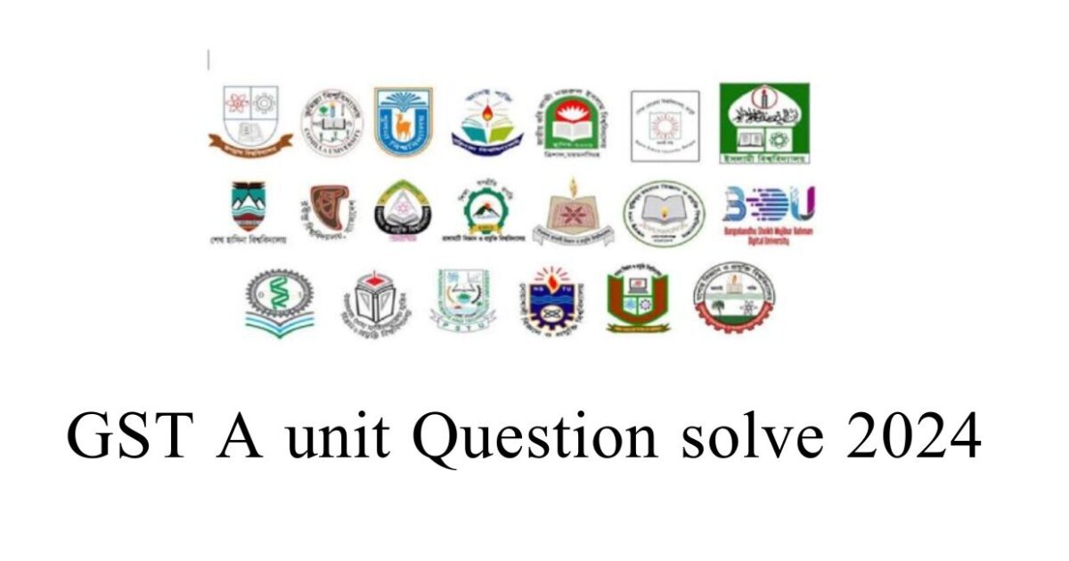 GST A unit Question solve 2024 with answers