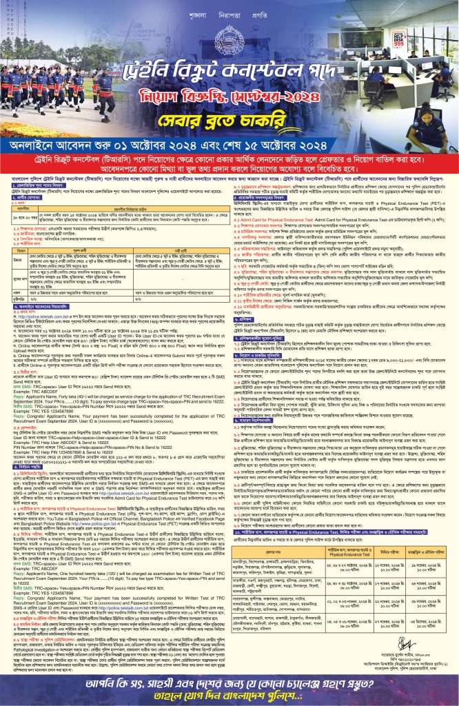 Bangladesh Police Constable Job Circular 2024 |police.gov.bd